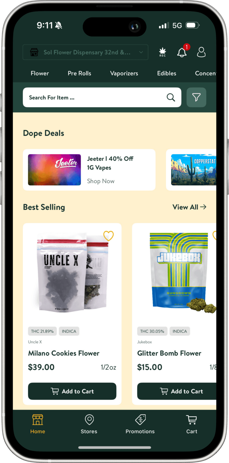 Sol Flower App | Weed Deals Phoenix | Weed Deals Tucson